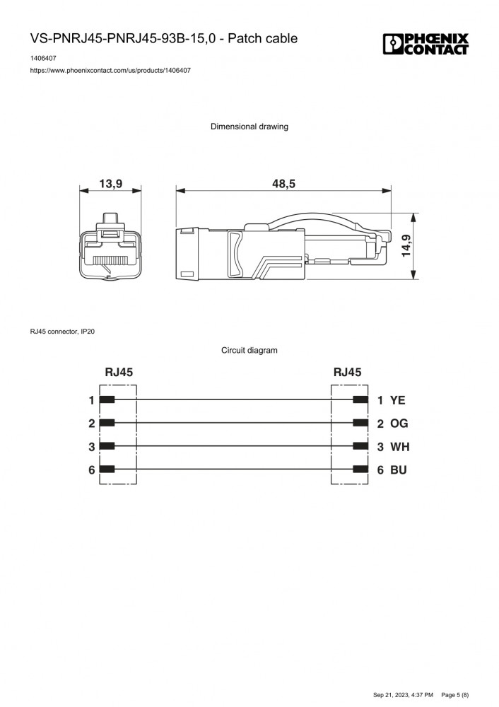 Phoenix Contact 1406407 product documentation page 5