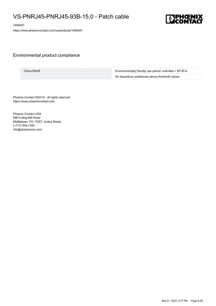 Phoenix Contact 1406407 product documentation page 8