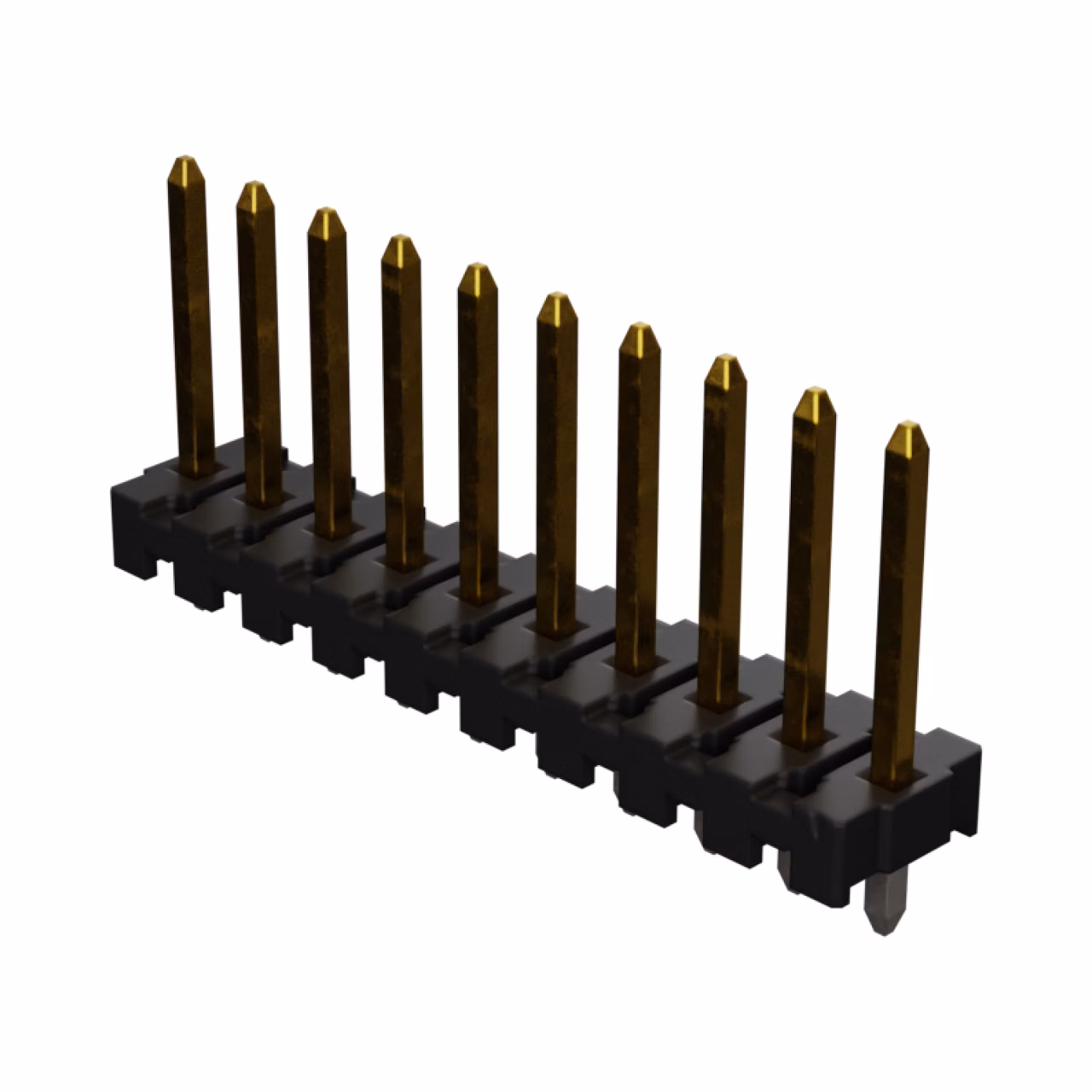 KK 396 Breakaway Header, Vertical, 10 Circuits, 0.38µm Gold (Au) Selective Plating, Pin Length 19.05mm for sale