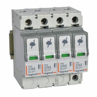 SPD - Protection of main distribution board - T1+T2 Iimp 12.5kA/pole - 3P 230/400V 320V~ Uc - Remote status monitoring contact SD