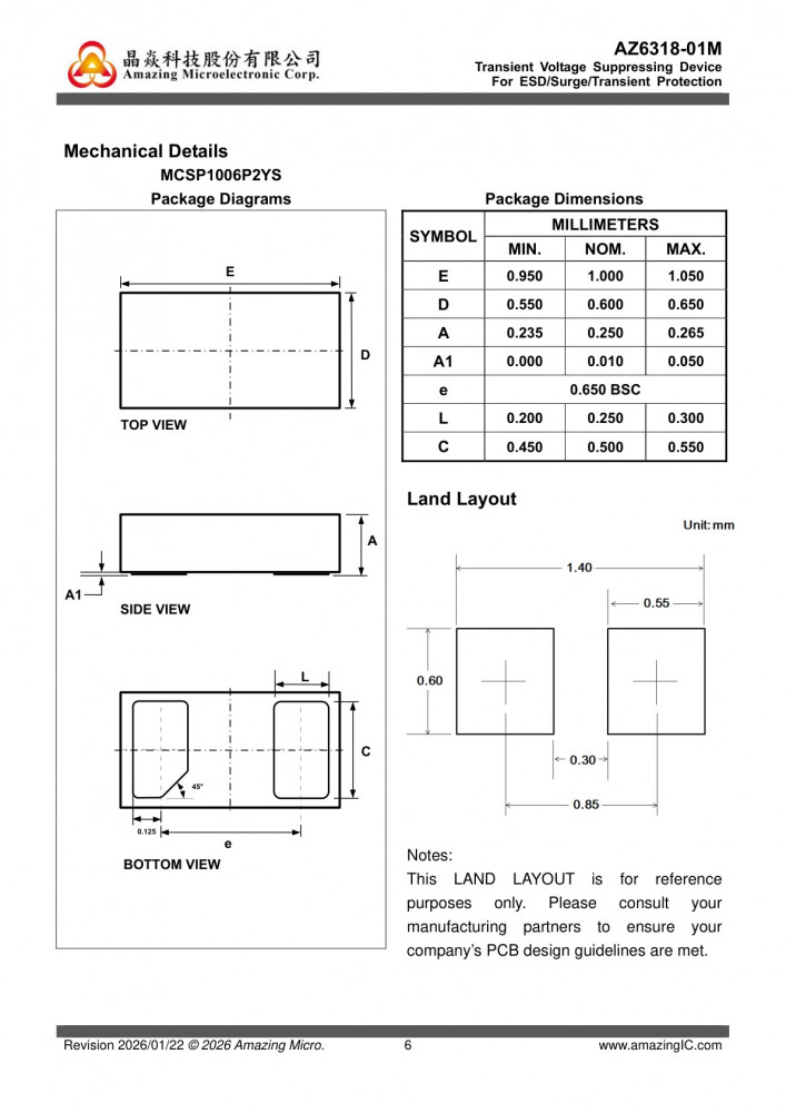 AZ6318-01M datasheet page 6