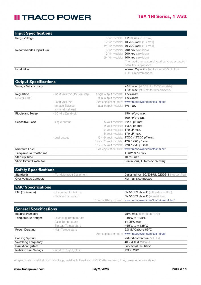 TBA 1HI technical document preview, page 2