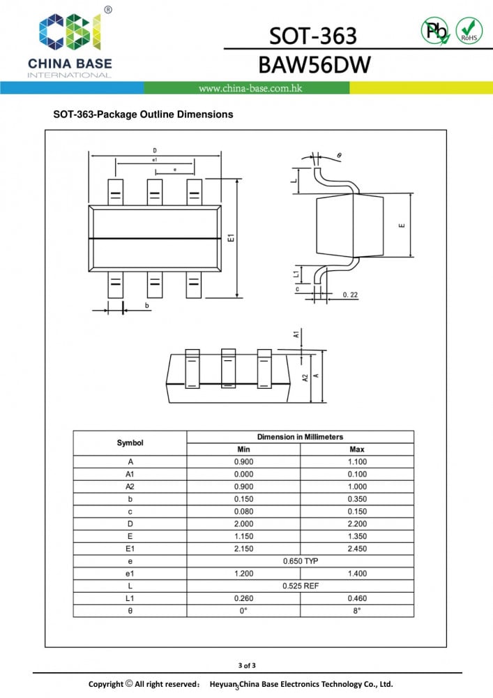 BAW56DW datasheet page 3