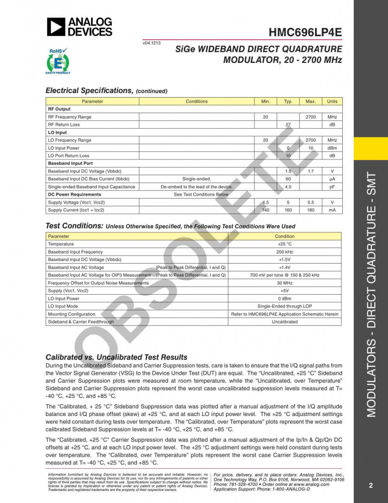 HMC696LP4E datasheet page 2