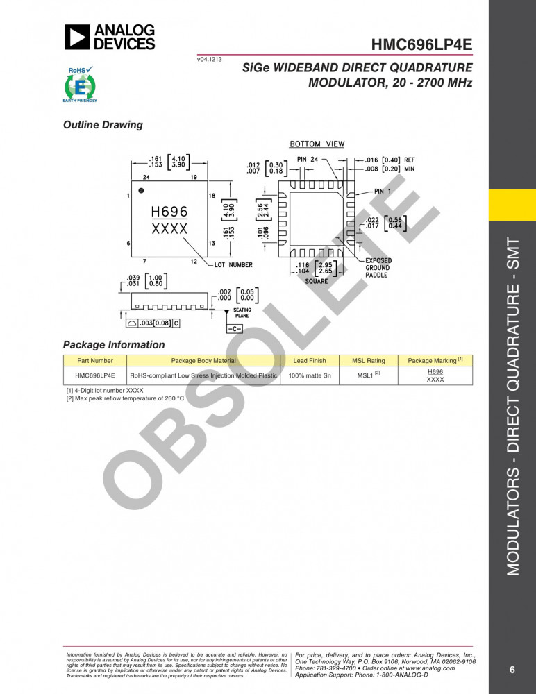 HMC696LP4E datasheet page 6