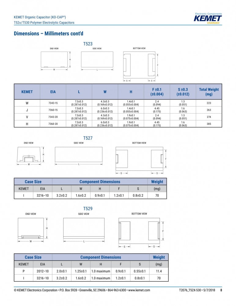 KEMET KO-CAP documentation page 8