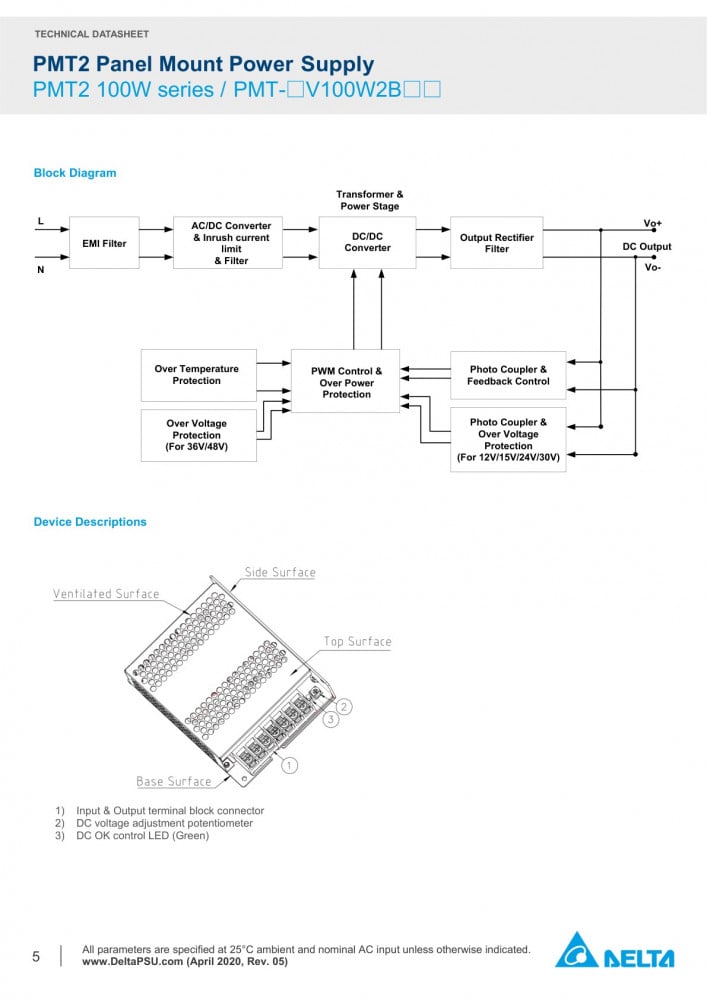 DELTA PMT2 datasheet page 5