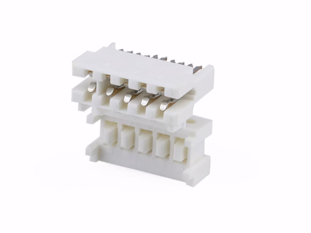 Appli-Mate RAST 2.5 Connector, 2.50mm Pitch, Female, 5 Circuits, Position Keys C, D, and E Removed, Open Endwalls, Polarizing Rib Between 1/2 for sale
