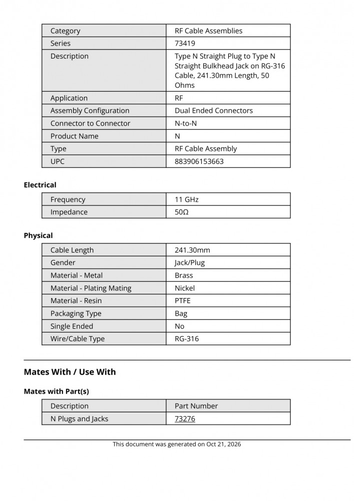 Technical document image 2 for MOLEX 734194790