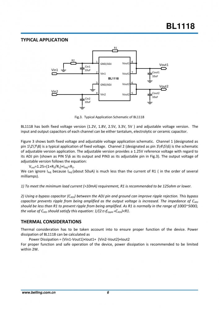 BL1118 datasheet page 6