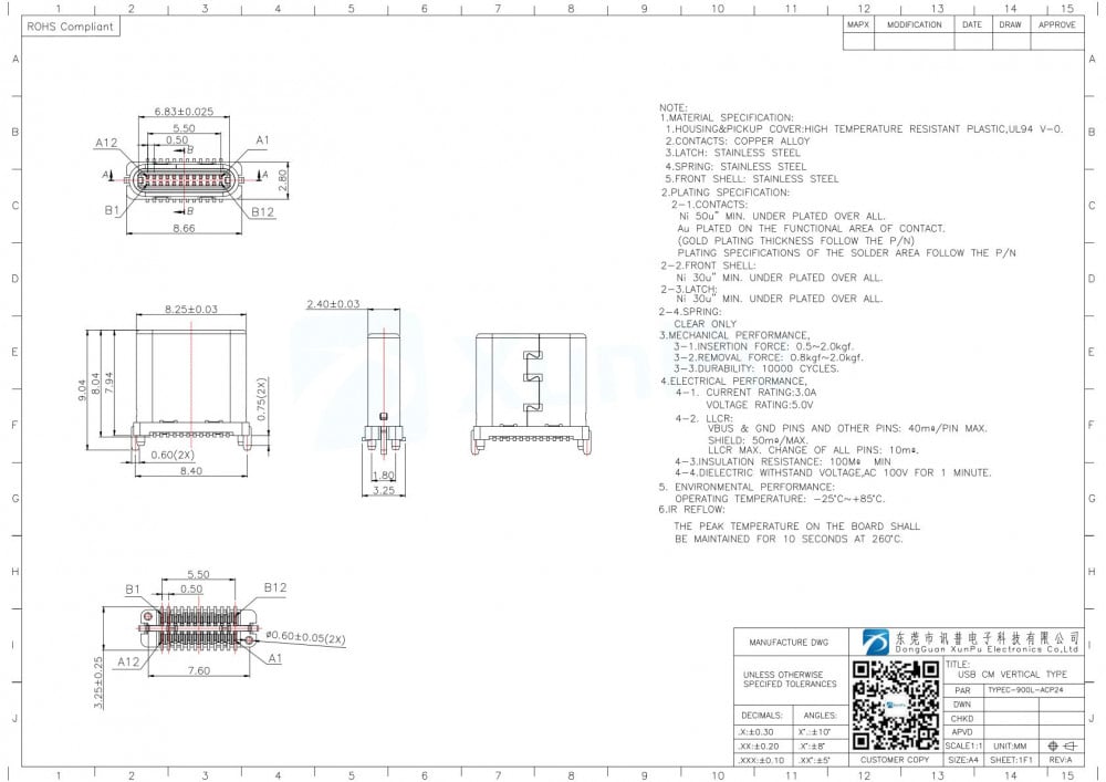 TYPEC-900L-ACP24 manufacturer drawing page 1