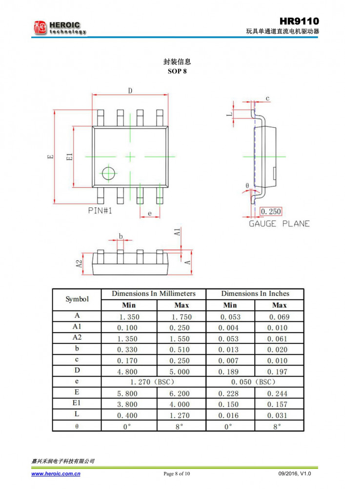 HR9110S datasheet page 8