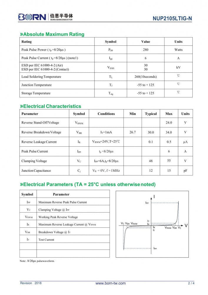 NUP2105LT1G-N datasheet page 2