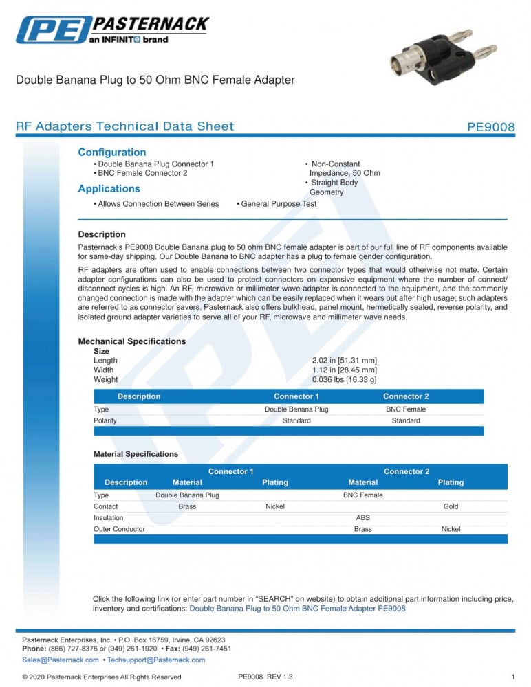 PE9008 technical document page 1