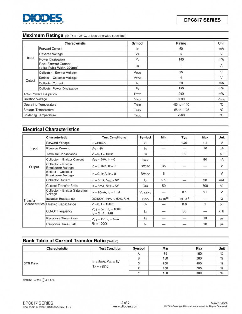 DPC817S-B-TR datasheet page 2