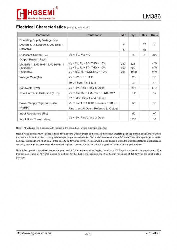 LM386M-1/TR datasheet page 3