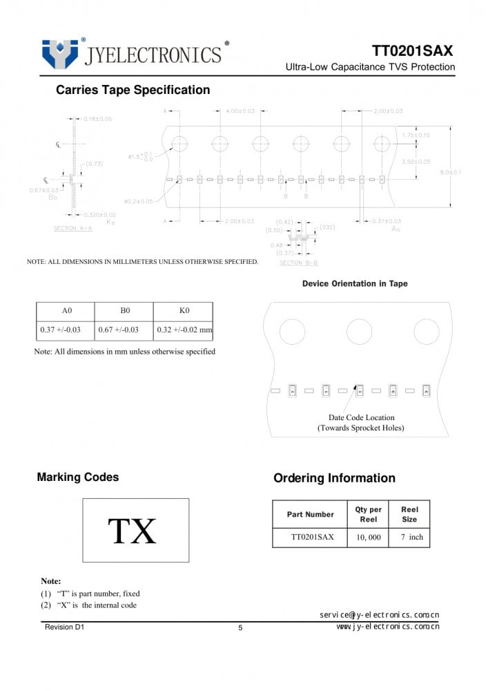 TT0201SAX technical document page 5