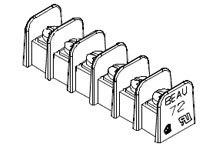 9.53mm Pitch Beau PCB Terminal Strip, Screw Terminal, 15 Circuits