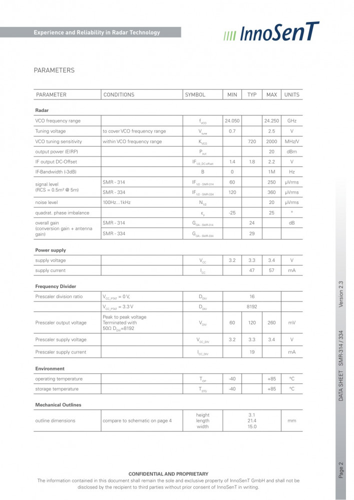 SMR-314/334 datasheet page 2