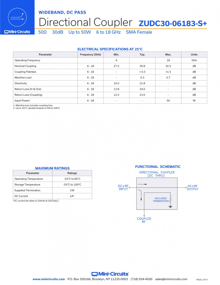 ZUDC30-06183-S+ datasheet page 2