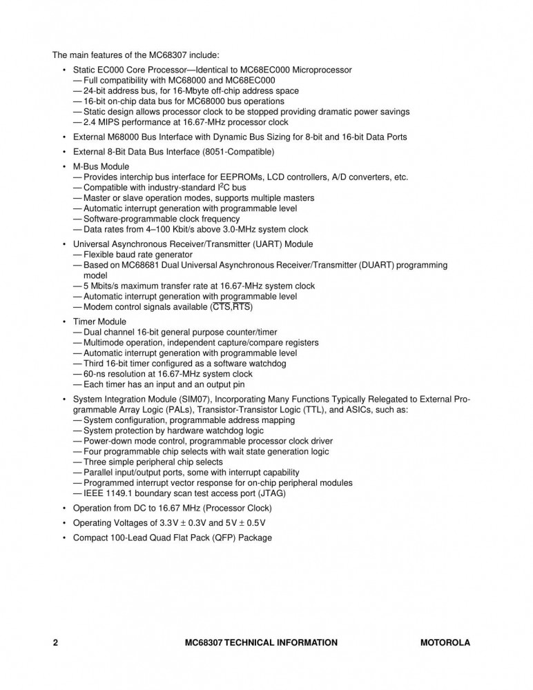 XC68307 technical document page 2