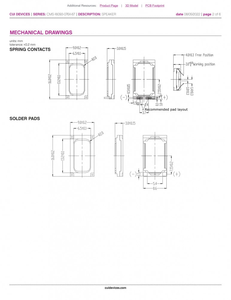 CMS-16093-076L100A-67 datasheet page 2