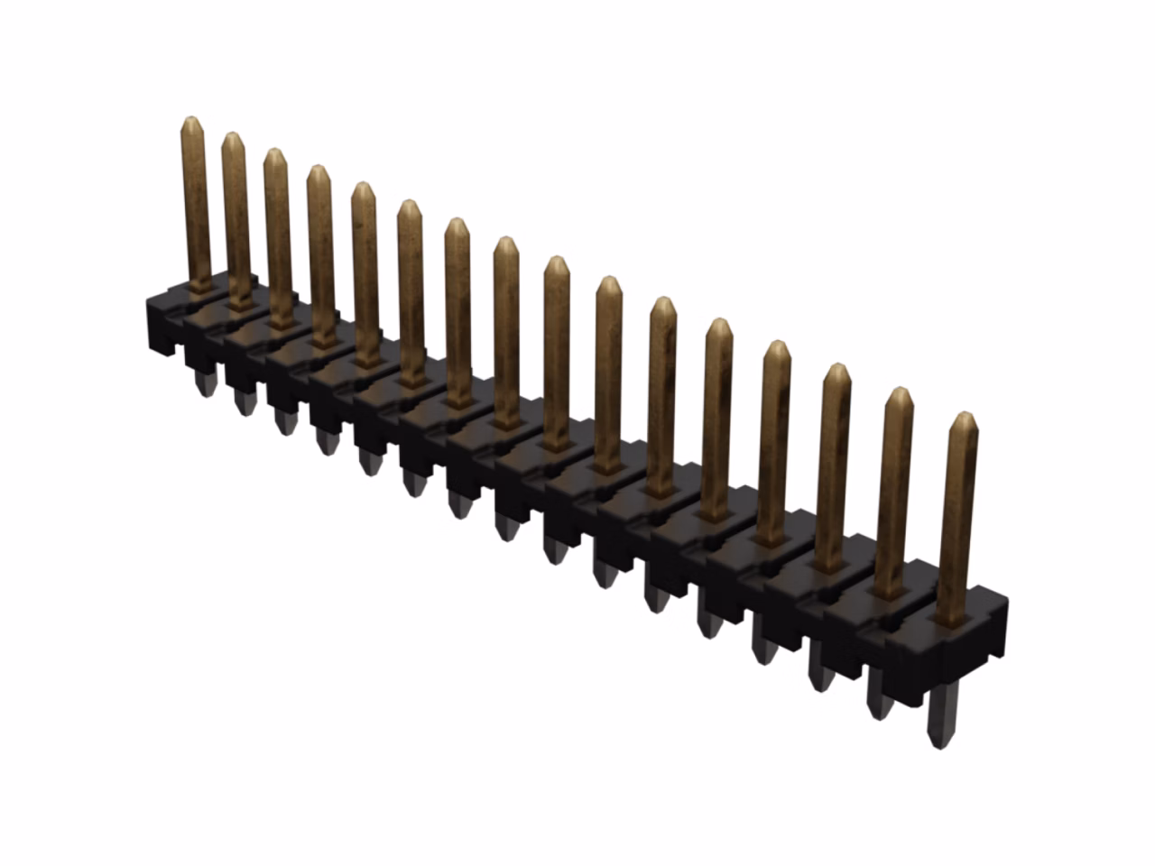 KK 396 Breakaway Header, Vertical, 16 Circuits, 0.50µm Gold (Au) Selective Plating, Pin Length 19.05mm (.750