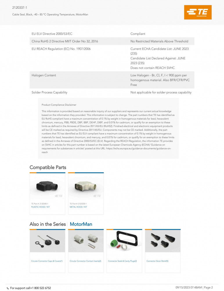 TE Connectivity 2120337-1 document page 2