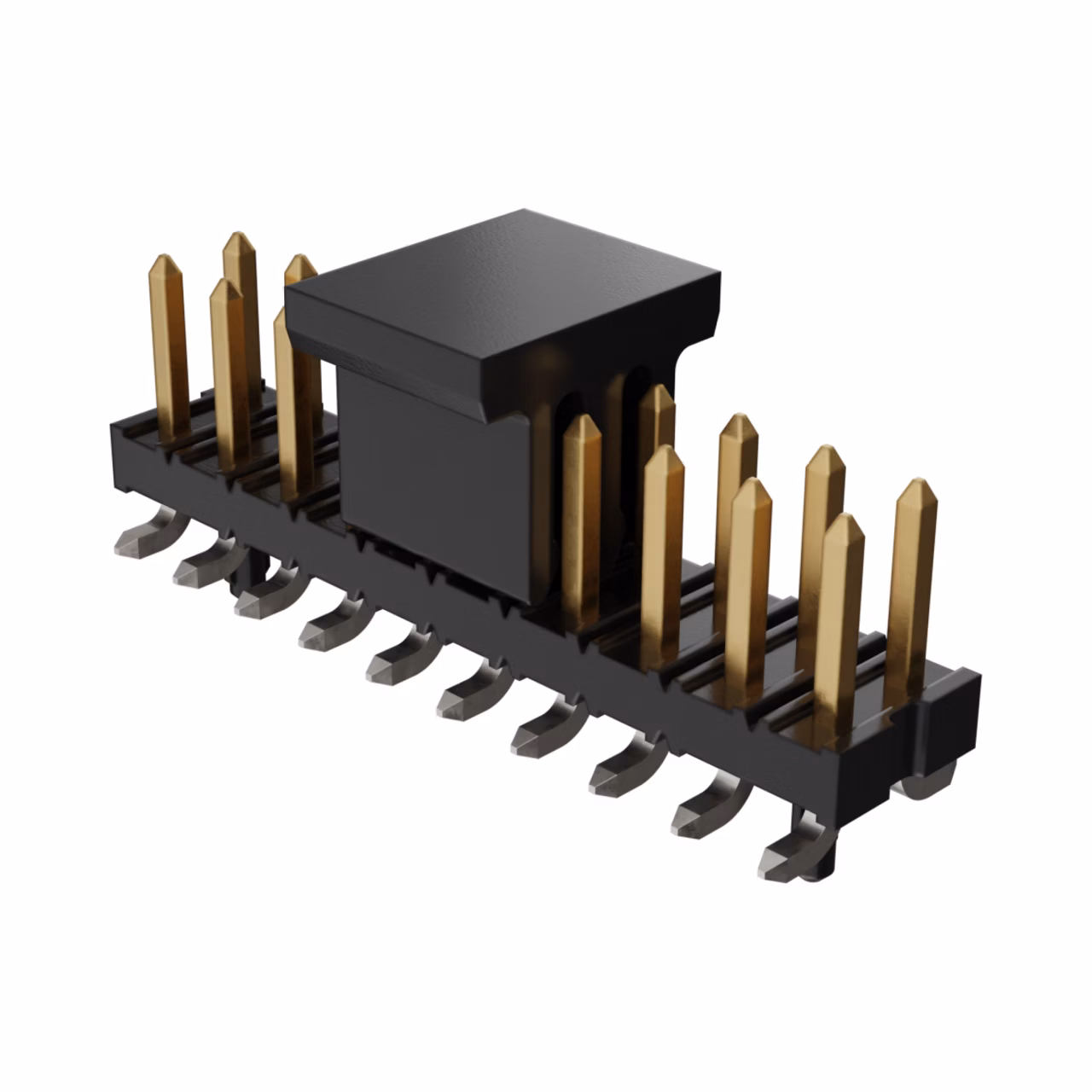 Milli-Grid Header, Vertical, Surface Mount, 20 Circuits, 0.38µm Gold (Au) Plating, Mating Pin Length 3.80mm, with Cap and Pegs, Tape and Reel, Lead-Free for sale