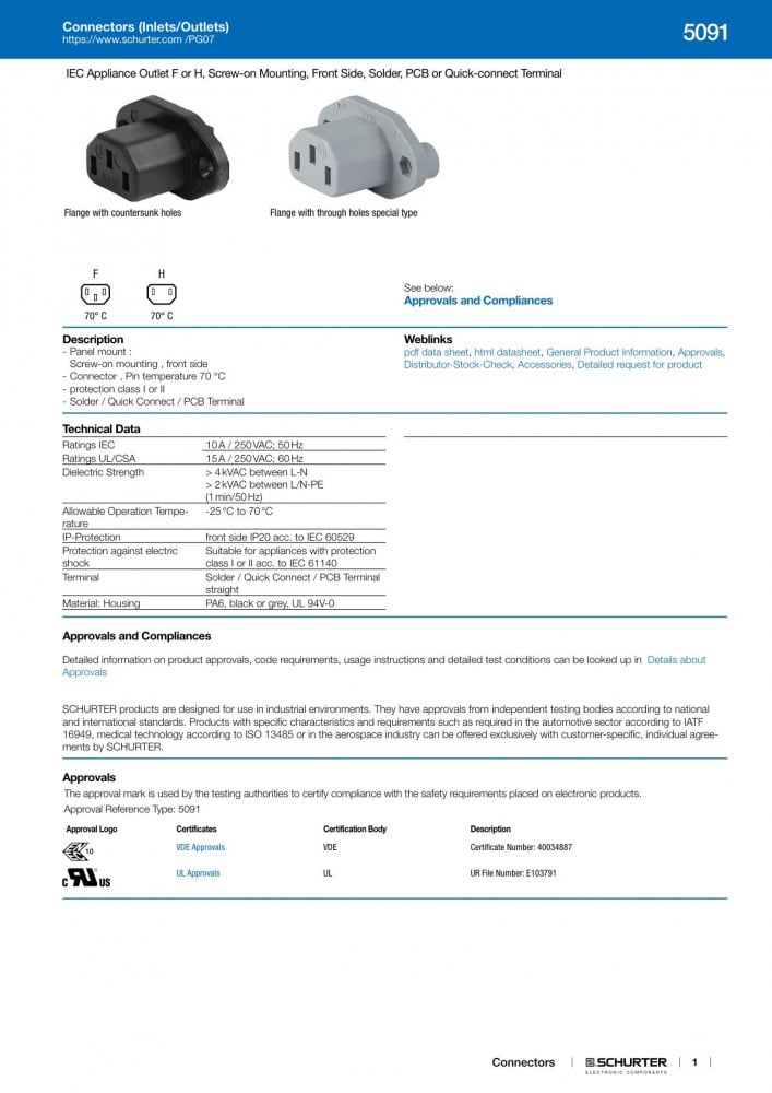 SCHURTER 6182.0002 technical document page 1
