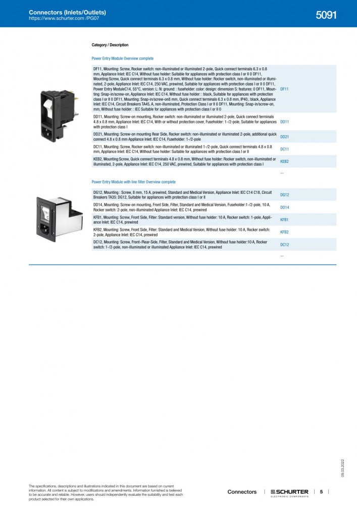 SCHURTER 6182.0002 technical document page 5