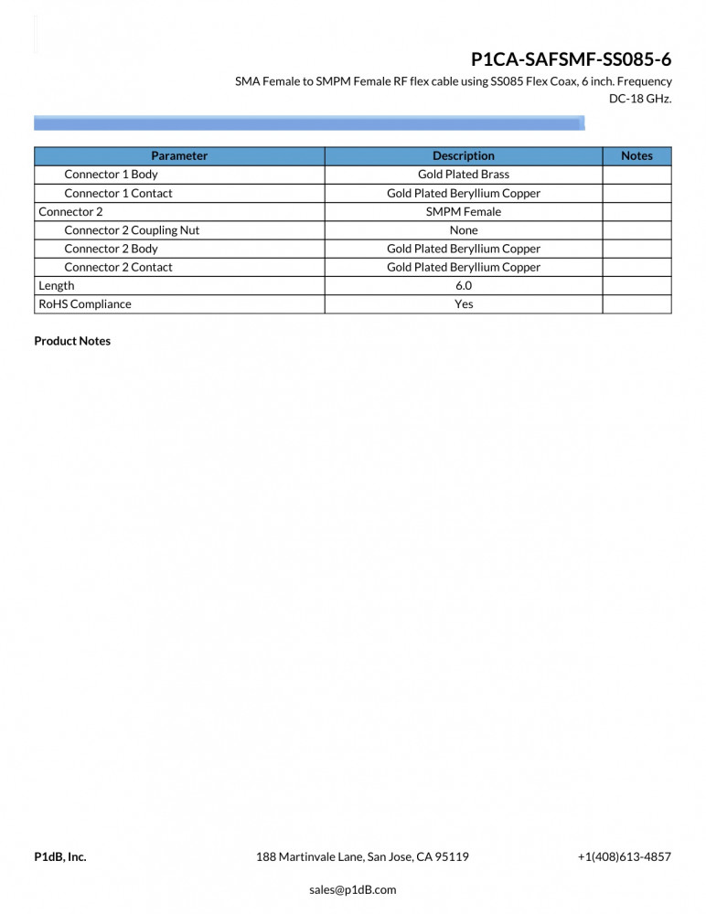 P1CA-SAFSMF-SS085-6 technical document page 2