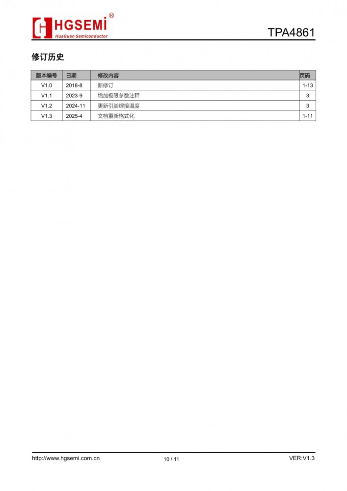 TPA4861 datasheet page 10