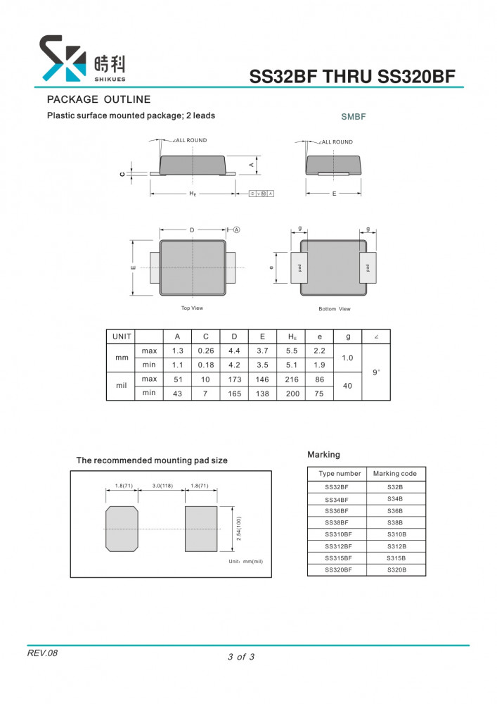SS36BF datasheet page 3