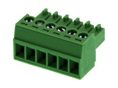 3.50mm Pitch Eurostyle Horizontal Plug, Green Housing, 6 Circuits for sale