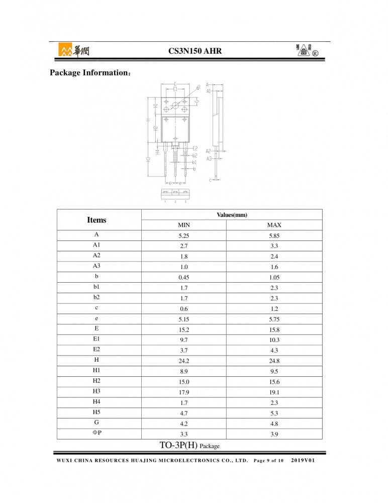CS3N150AHR datasheet page 9