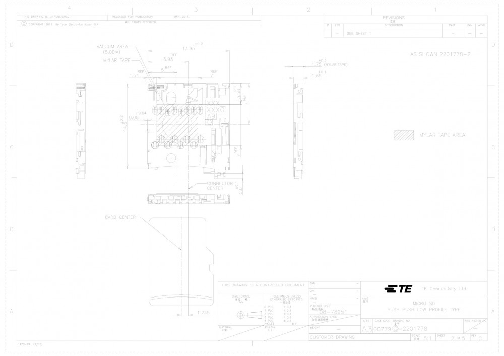 TE Connectivity 2201778-1 drawing sheet 2