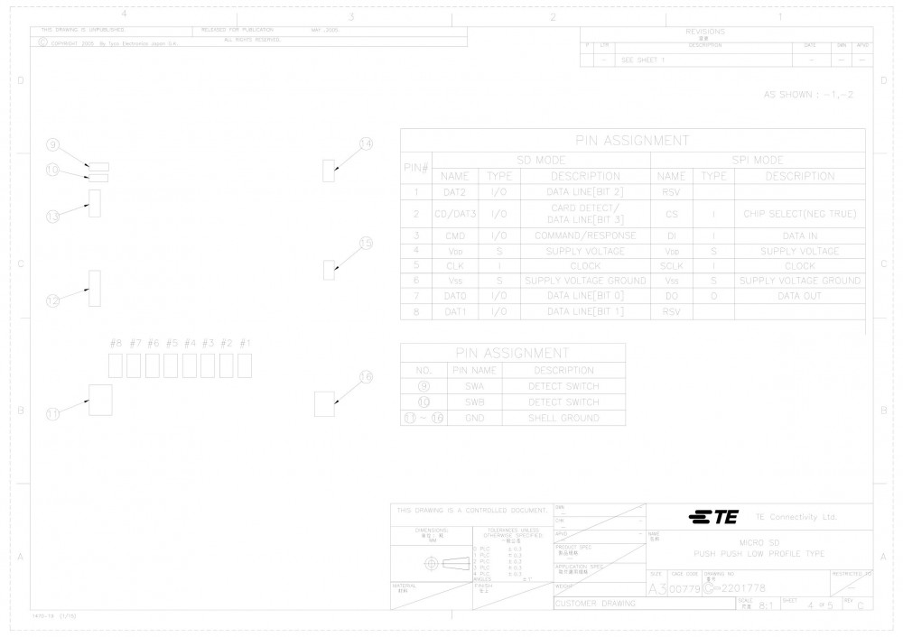 TE Connectivity 2201778-1 drawing sheet 4
