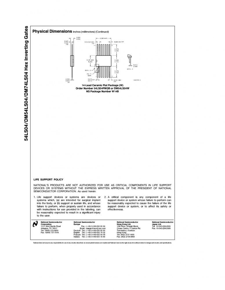 DM54LS04J datasheet page 7