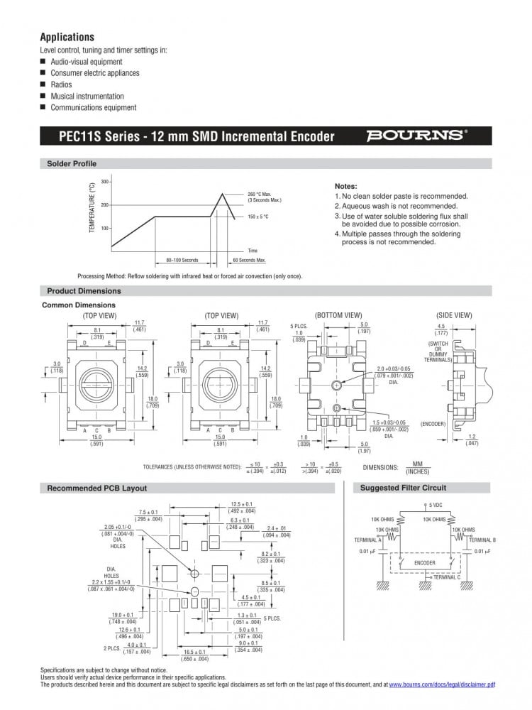 PEC11S datasheet page 2