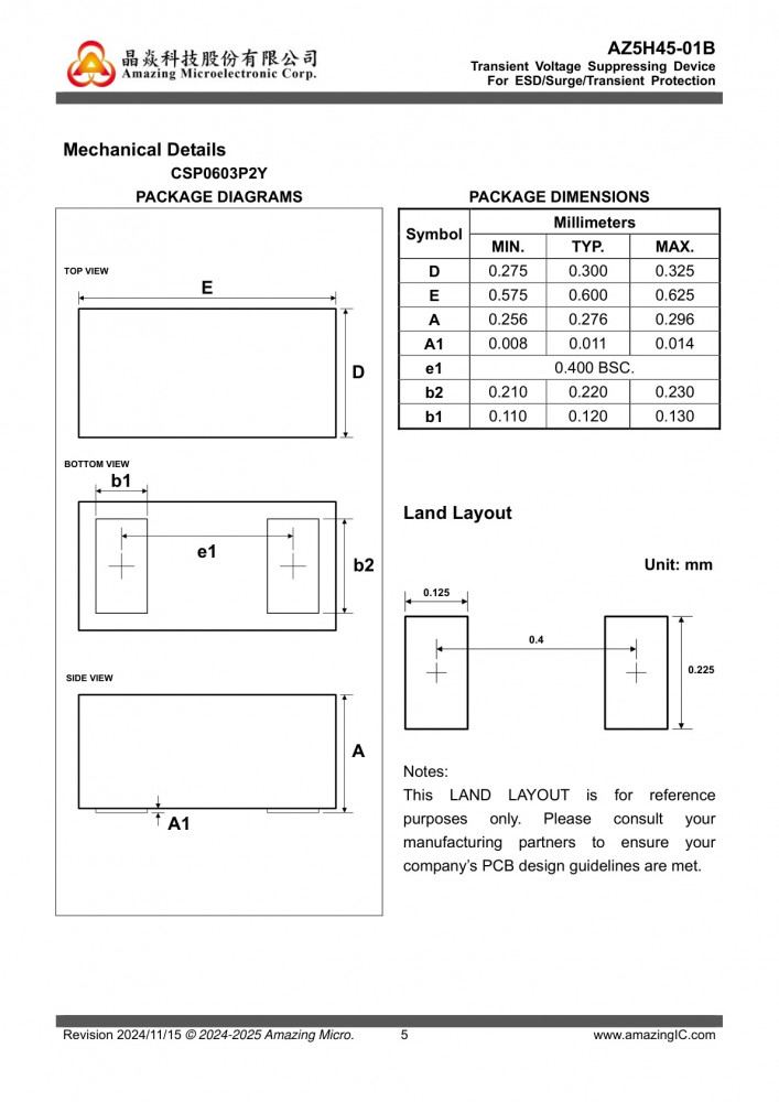 AZ5H45-01B technical document page 5