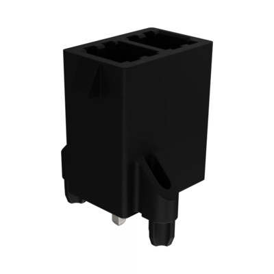 Mega-Fit Vertical Header, 5.70mm Pitch, Through Hole, Dual Row, 2 Circuits, 0.38µm Gold (Au) Plating, 3.73mm Tail Length, Glow-Wire Capable, Tape and Reel, Black for sale