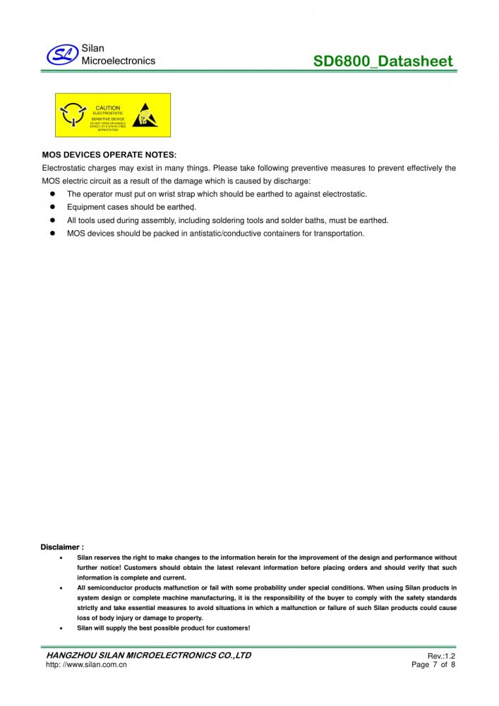 SD6800 datasheet page 7