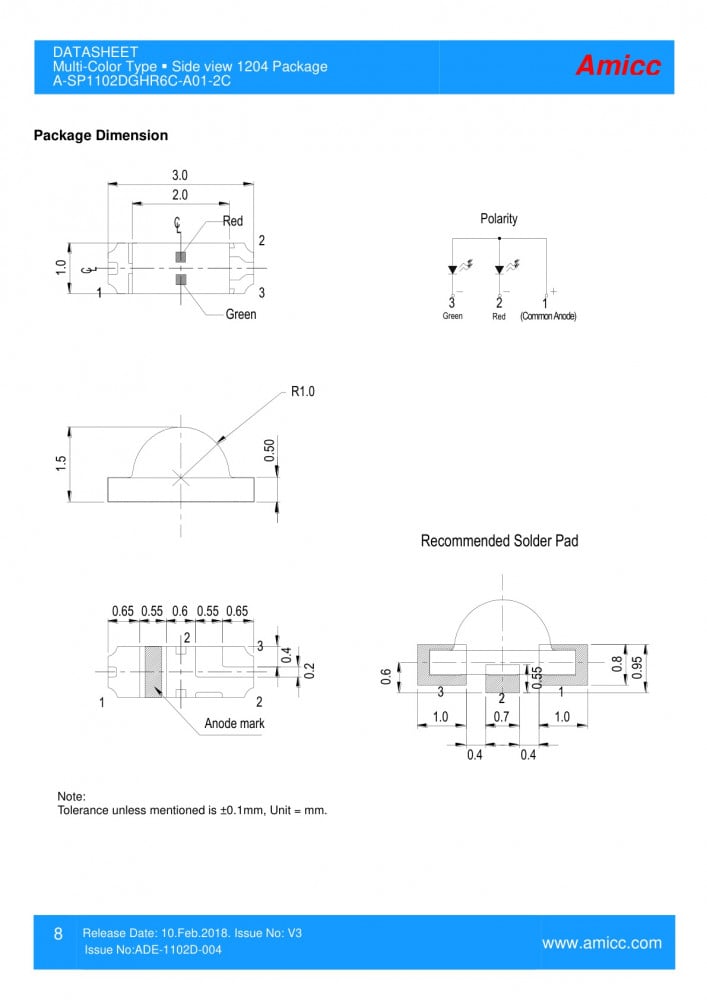 A-SP1102DGHR6C-A01-2C datasheet page 8