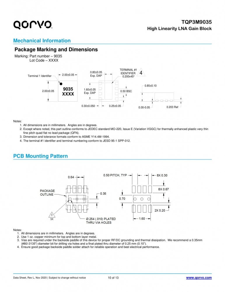 TQP3M9035 technical document page 10