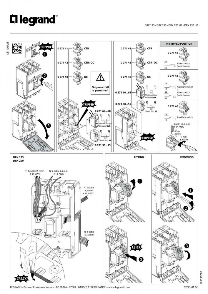 Legrand technical document page 1