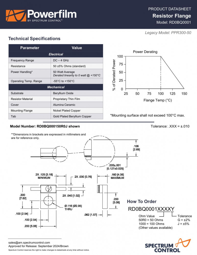 Spectrum Control product drawing reference