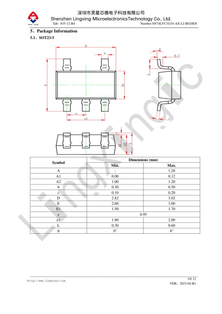 SN74LVC1G34DC(LX) datasheet page 10
