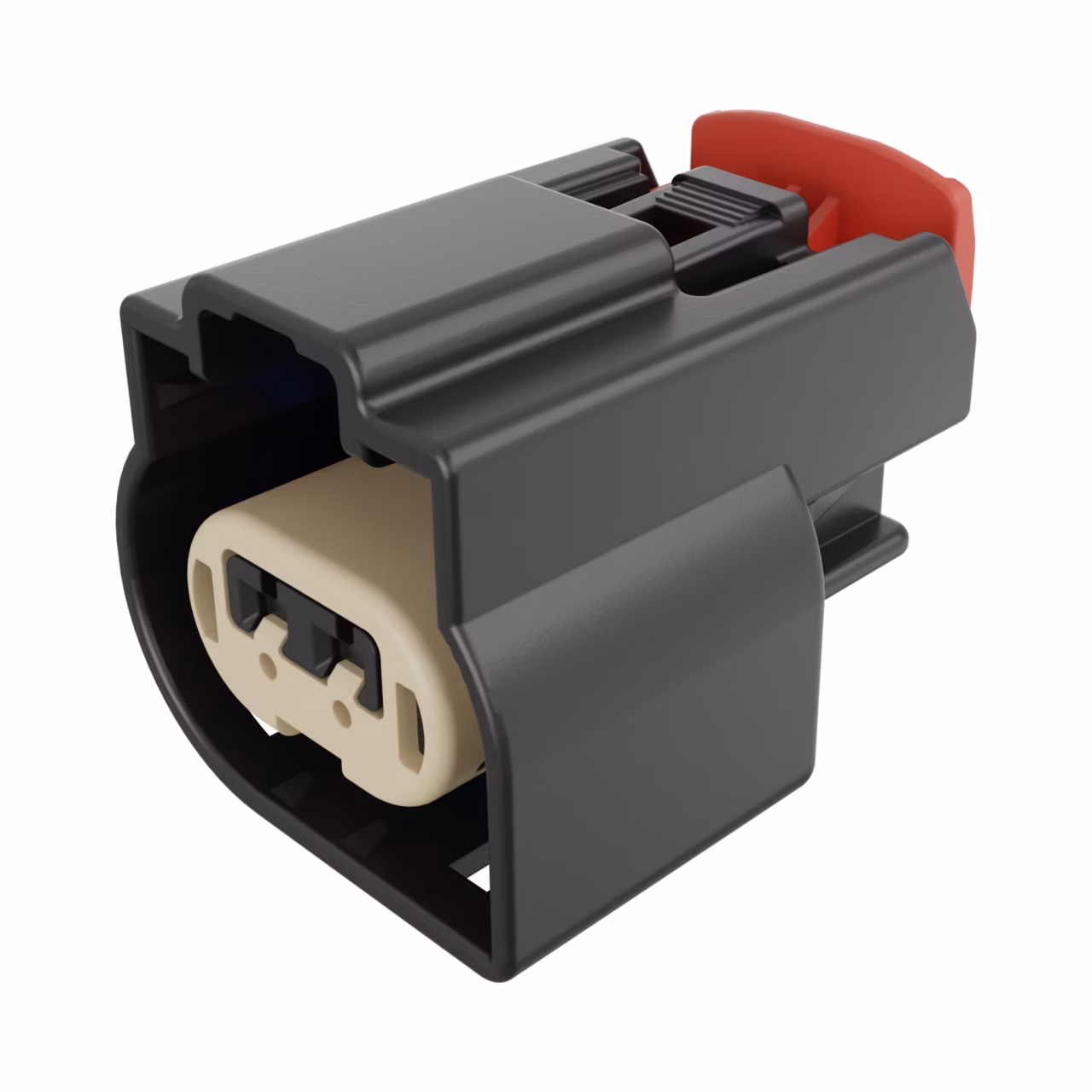 MX150 Cable-Sealed Female Connector Assembly, Single Row, 2 Circuits, Keying Option A, with Connector Position Assurance, Black for sale