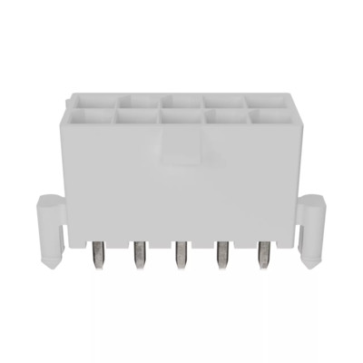 Mini-Fit Jr. Vertical Header, 4.20mm Pitch, Dual Row, 10 Circuits, with Snap-in Plastic Peg PCB Lock, PA Polyamide Nylon 6/6 94V-0 Gold, Natural for sale